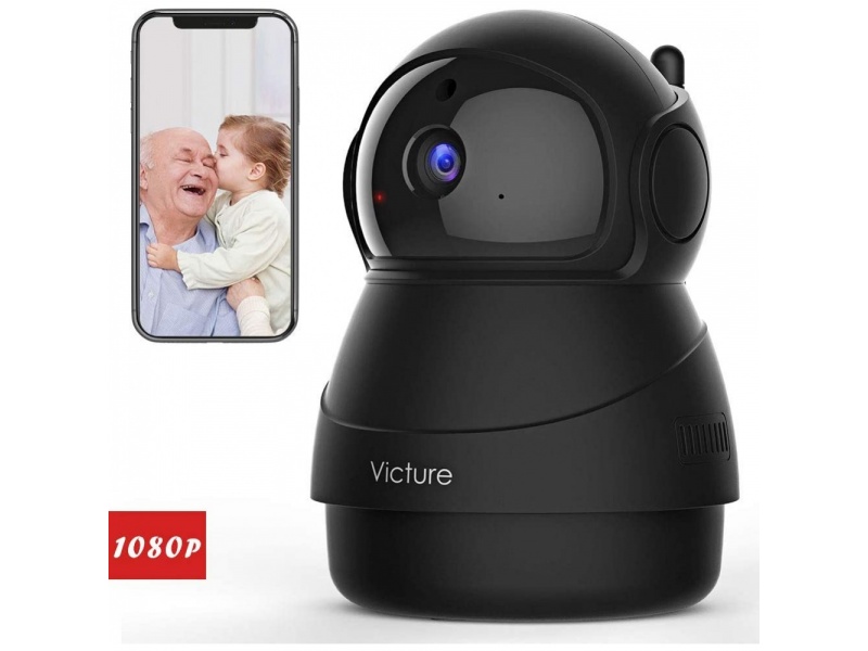 Victure PC540 1080P FHD WiFi IP Camera Baby Monitor Black